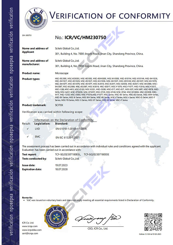 Certificates - Scitek