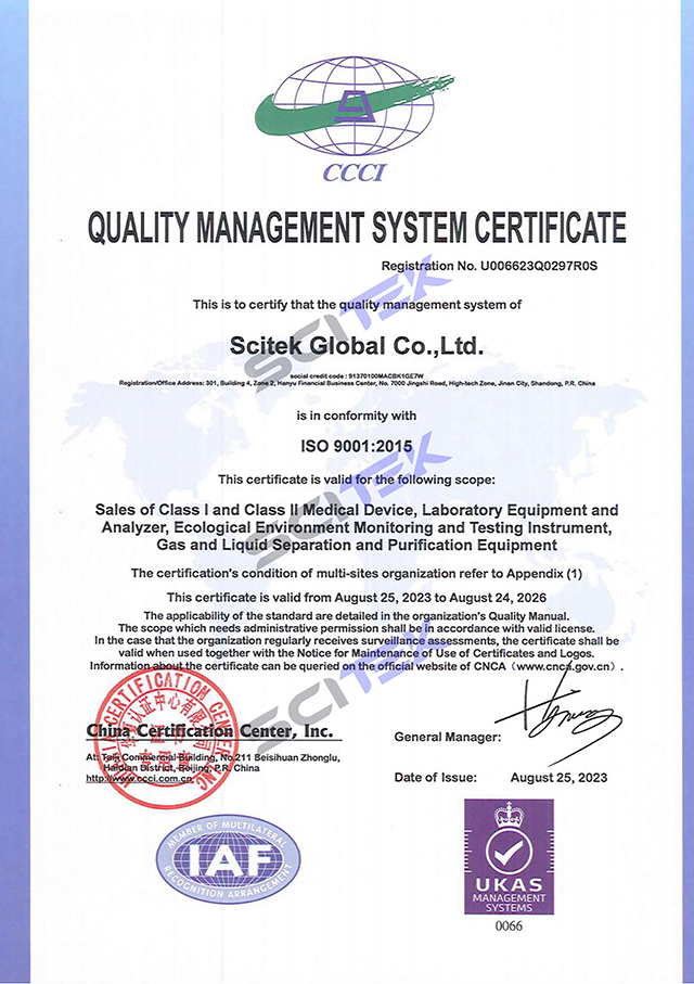 Certificates - Scitek